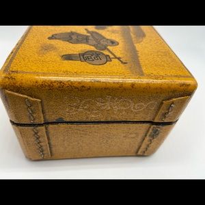 Accents | Mid 2th Century Chinese Leather Hand Painted Box | Poshmark